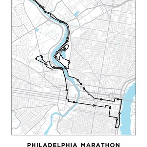 Philadelphia Marathon Course Map Personalized Philadelphia Marathon ...