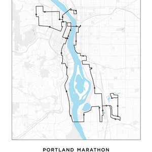 Portland Marathon Course Map | Personalized Portland Marathon Route Map ...