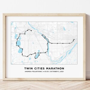 Twin Cities Marathon Map | Personalized Twin Cities Marathon Map ...