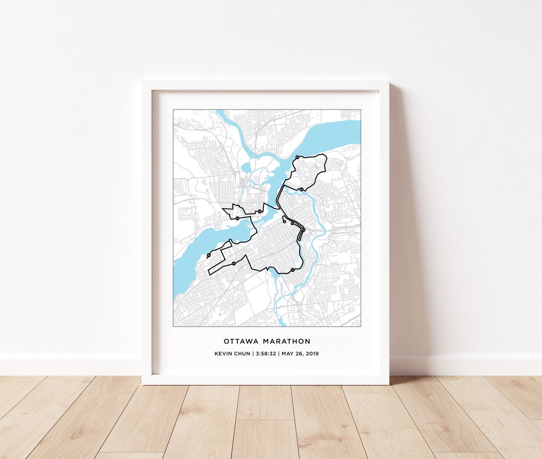 Ottawa Marathon Course Map | Personalized Ottawa Marathon Route Map ...