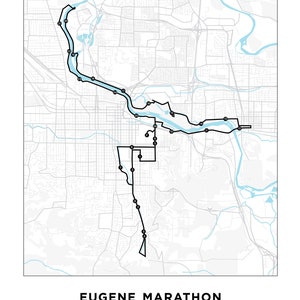 Eugene Marathon Course Map | Personalized Eugene Marathon Route Map ...