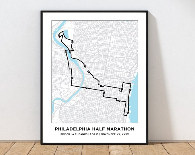 2018 Philadelphia Half Marathon Map Printable, Philly Half Marathon ...