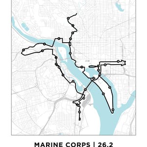 Marine Corps 26.2 Marathoner Course Map | Personalized Marine Corps ...