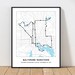 Baltimore Marathon Course Map Personalized Baltimore Marathon Route Map ...