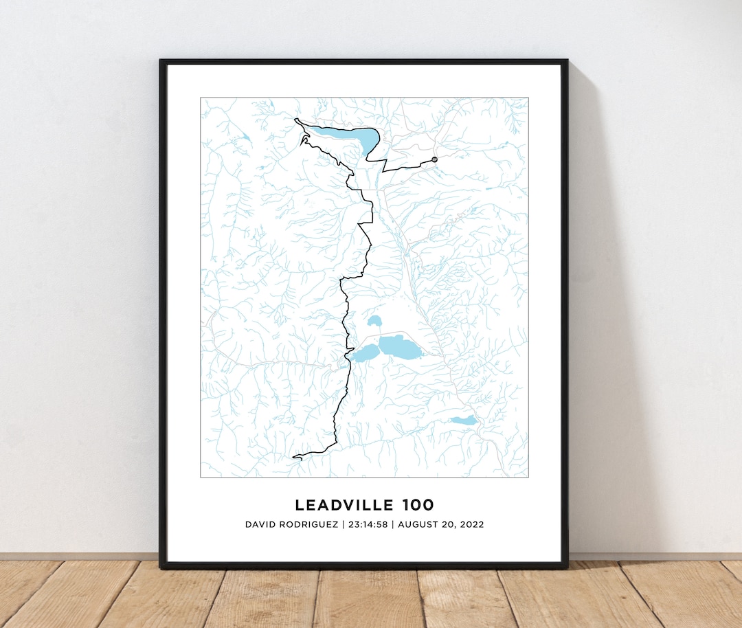 Leadville 100 Trail Race Course Map Personalized Leadville 100 Map ...