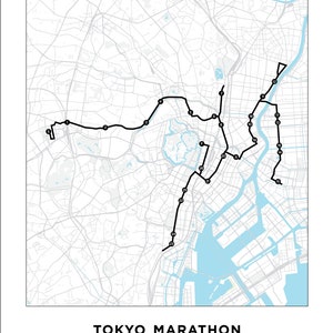 Tokyo Marathon Course Map | Personalized Tokyo Marathon Route Map ...