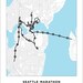 Seattle Marathon Course Map Personalized Seattle Marathon - Etsy