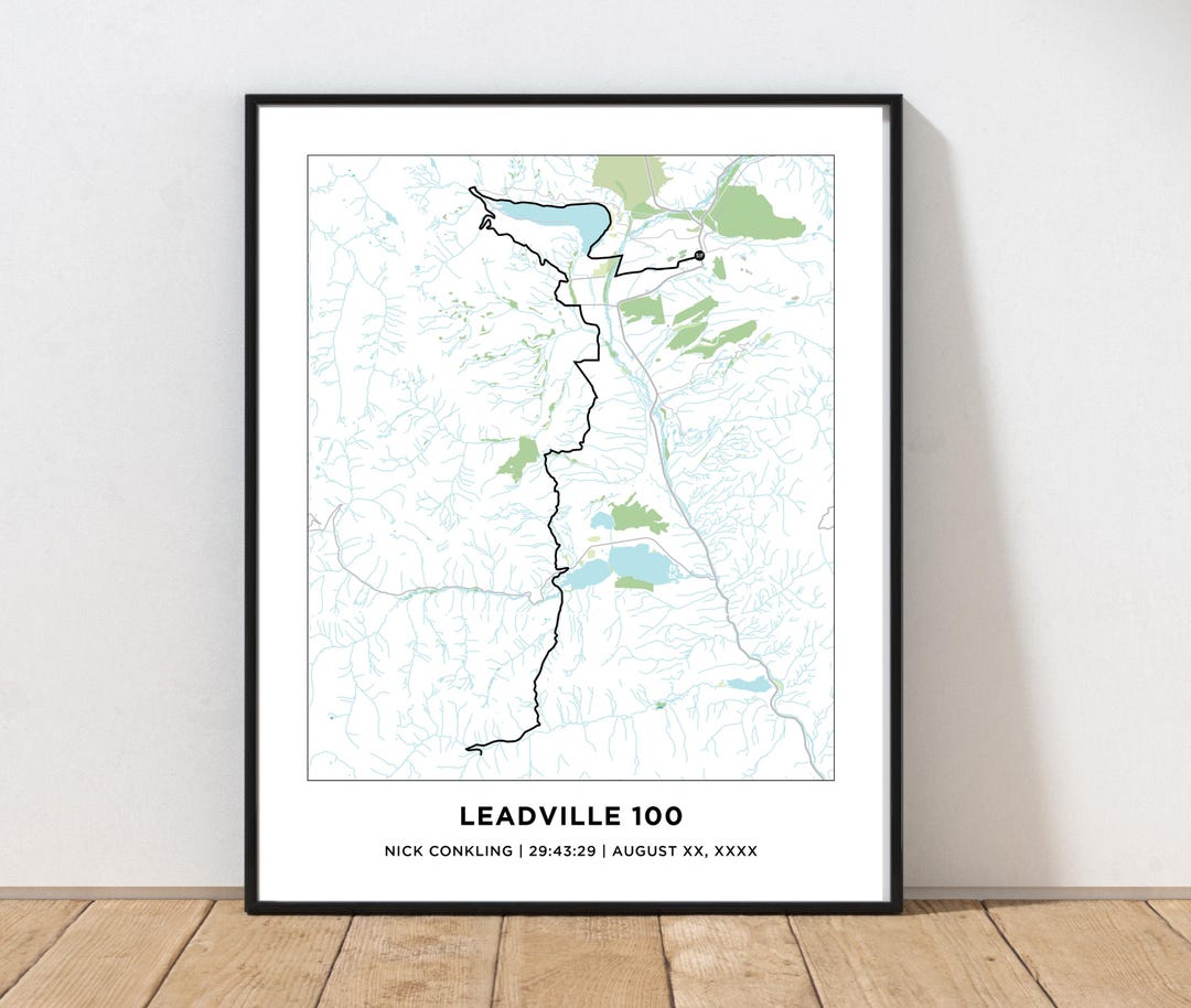 Leadville Ultra Trail Race Course Map | Personalized Leadville Map ...