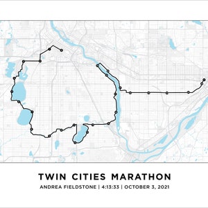 Twin Cities Marathon Map | Personalized Twin Cities Marathon Map ...