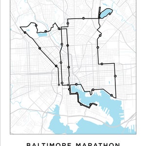 Baltimore Marathon Course Map | Personalized Baltimore Marathon Route ...