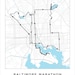 Baltimore Marathon Course Map Personalized Baltimore Marathon Route Map ...