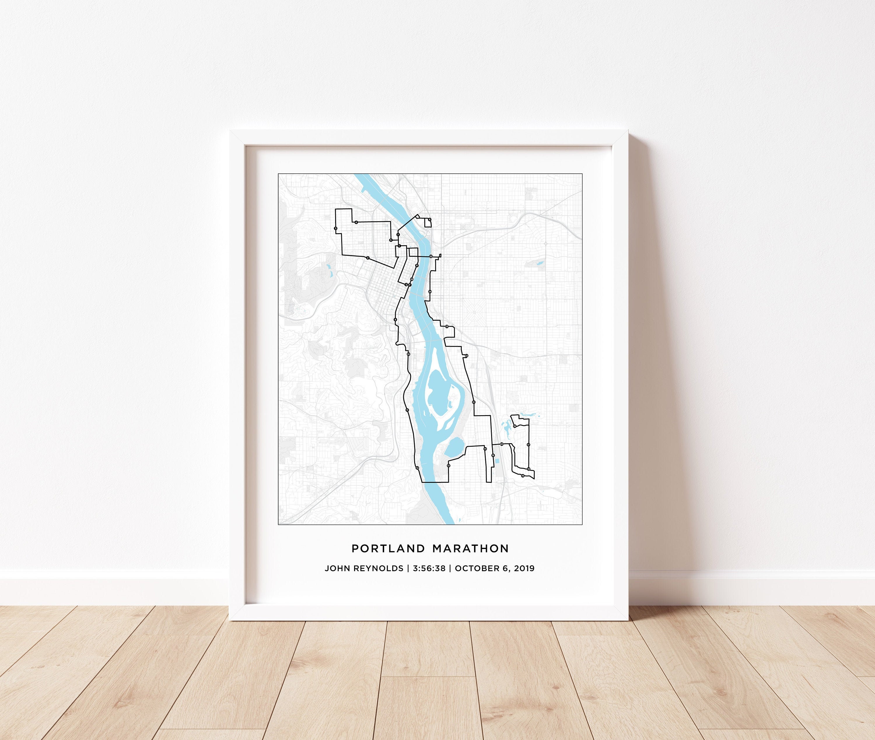 Portland Marathon Course Map Personalized Portland Marathon - Etsy