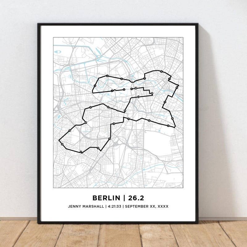 Route Map London Marathon - Etsy