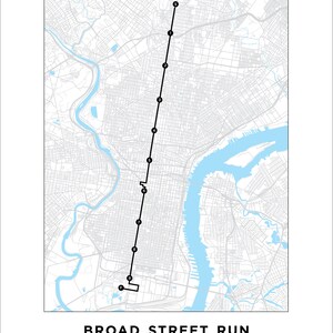 Broad Street Run Course Map | Personalized Philadelphia Marathon Route ...