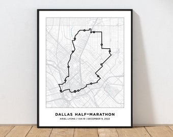 Dallas Marathon Course - Etsy