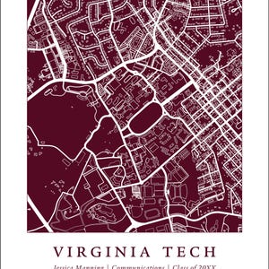 Virginia Tech Graduation Map | Virginia Tech Map | College Graduation ...
