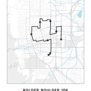 Bolder Boulder 10K Course Map | Personalized Bolder Boulder 10k Route ...