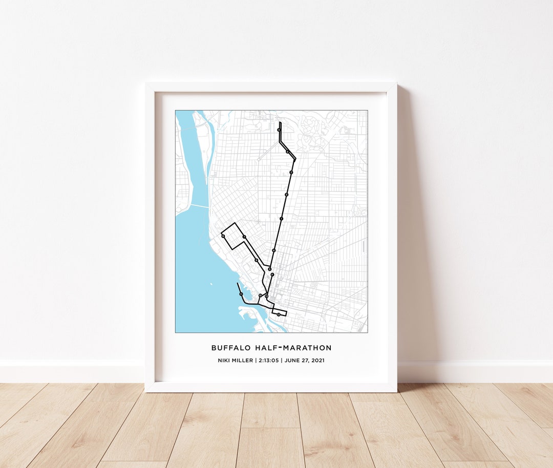 Buffalo Half-marathon Course Map | Personalized Buffalo Half-marathon ...