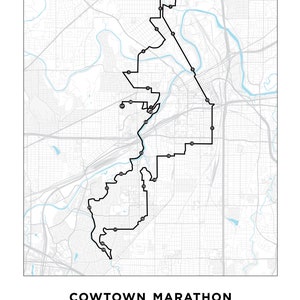 Cowtown Fort Worth Marathon Course Map | Personalized Cowtown Marathon ...