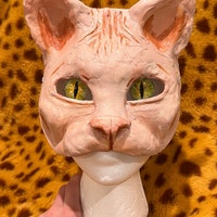 Hairless Cat Therian Mask, Sphinx Cat Therian Mask - Etsy