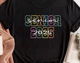 Senior 2025 Wavy Font Svg - Etsy