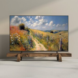 Frame TV Art Spring Wildflower Meadow, Flower Field Landscape, Abstract ...