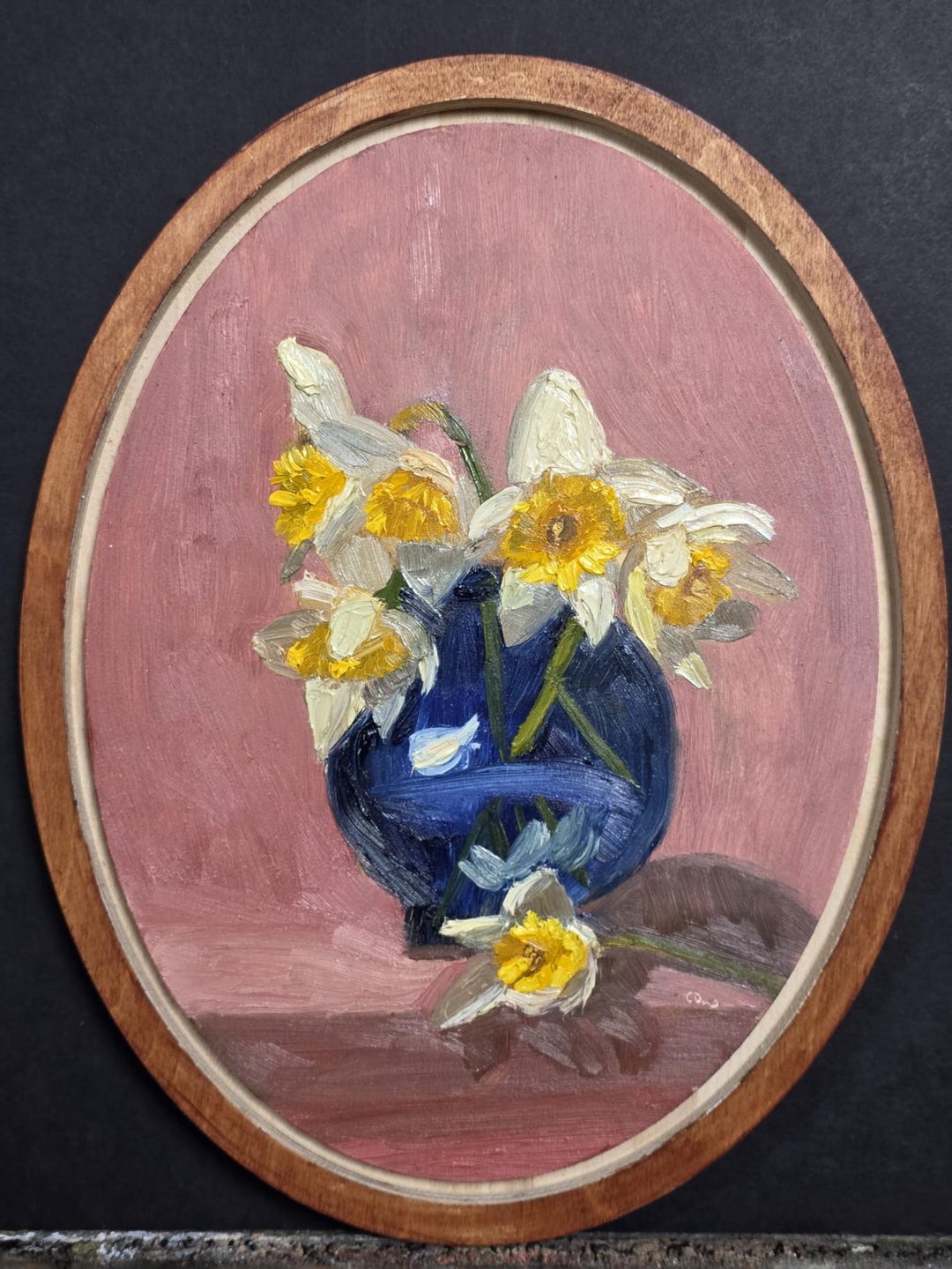 Daffodil Still Life Oil Painting: Handmade Floral Home Decor - Etsy