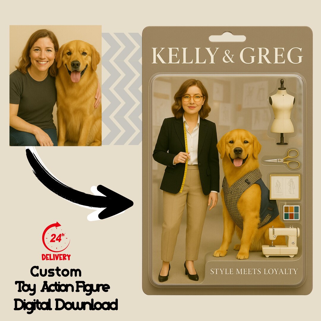 Custom Dog Owner and Fashion Designer Action Figure – Personalized ...