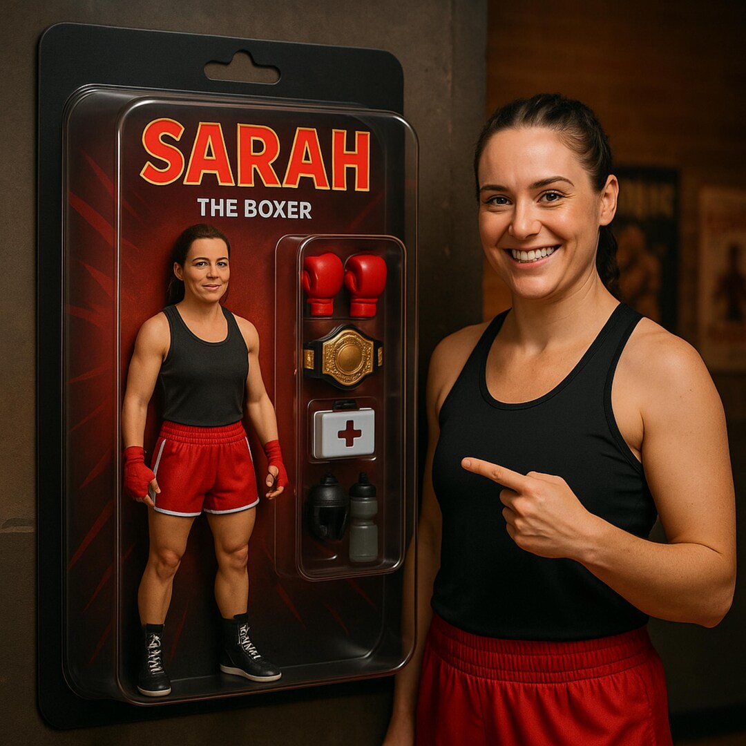 Custom Boxer Action Figure Portrait – Personalized Digital Gift for ...