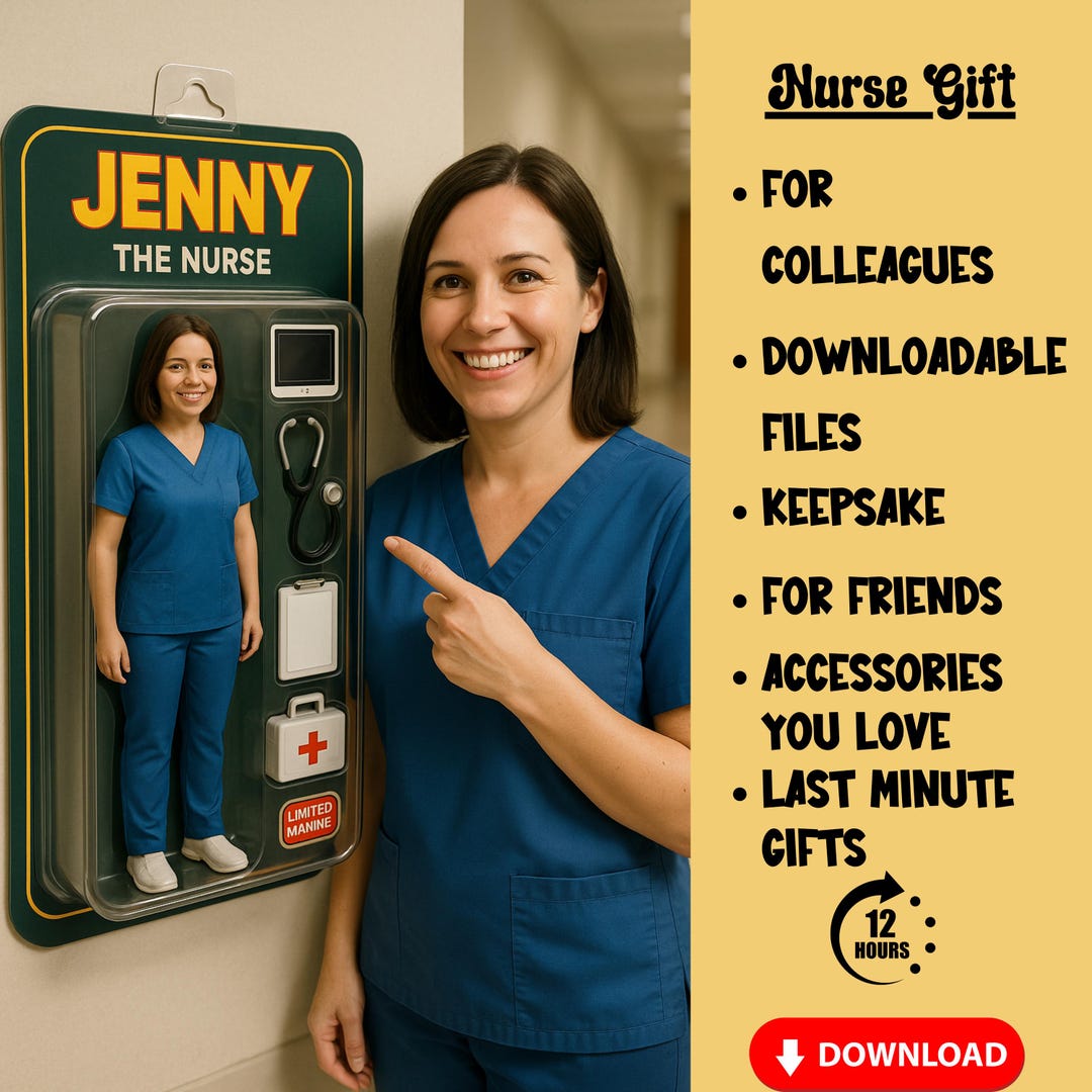 Custom Nurse Action Figure – Turn Your Photo Into Toy Box Art | Digital ...