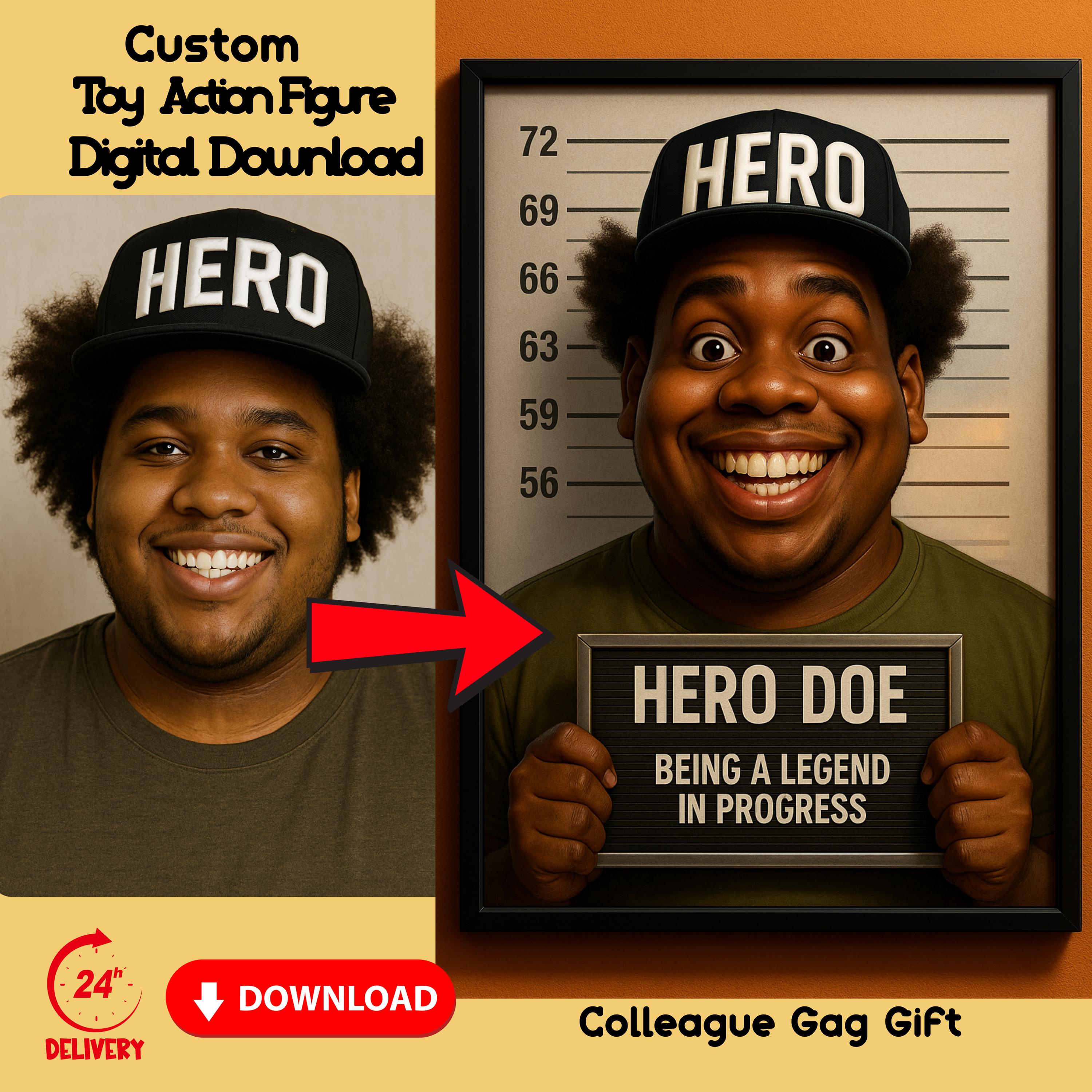 Custom Boyfriend Mugshot Caricature – Funny Personalized Portrait From ...