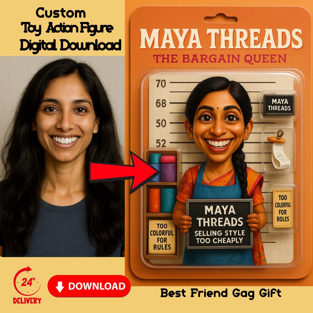 Custom Best Friend Mugshot Caricature – Funny Personalized Portrait ...