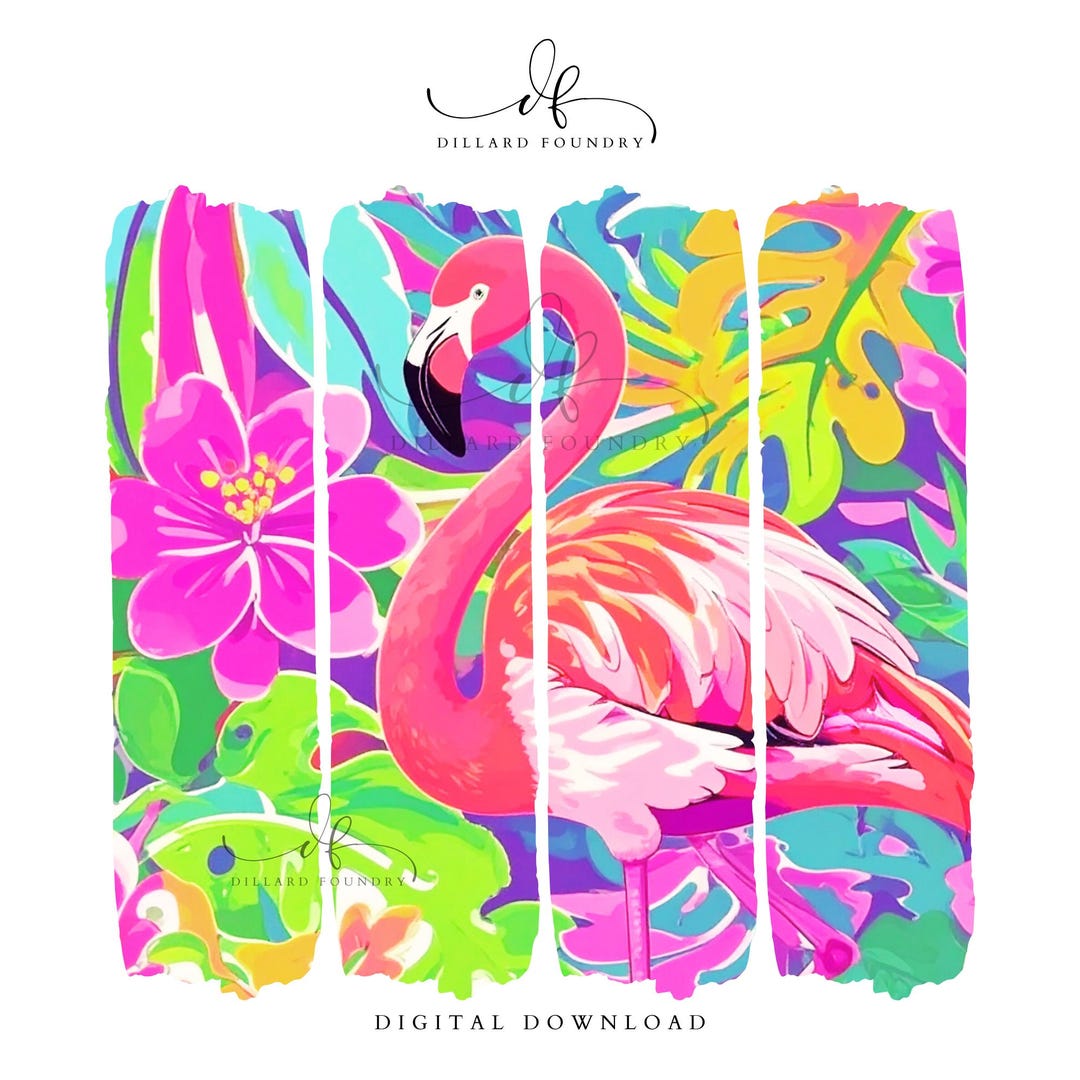 Preppy Flamingo Brushstroke PNG & SVG, Flamingo Png, Preppy Png, Summer ...