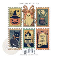 Retro Halloween Png Bundle, Retro Halloween Clipart Bundle, Halloween ...