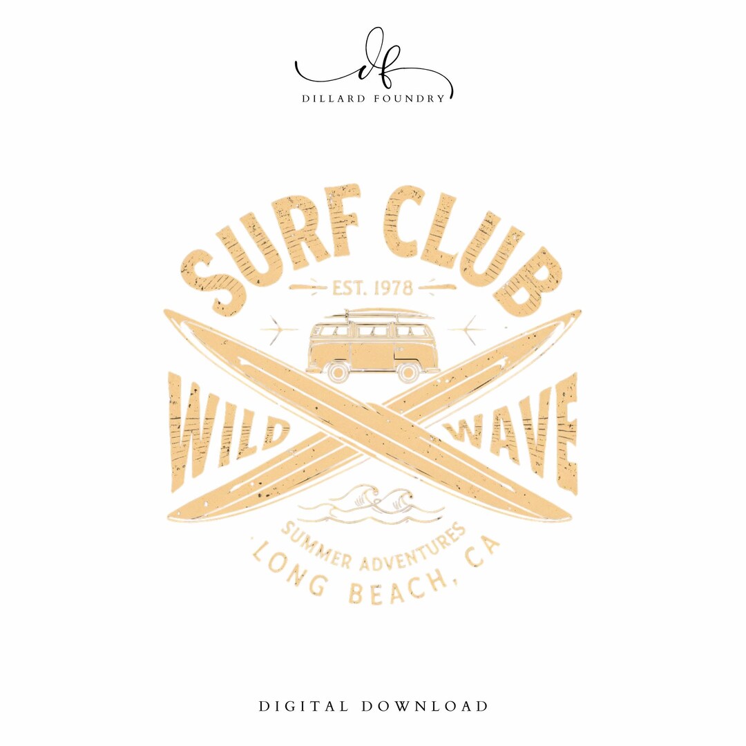 Retro Surf Club PNG & SVG, Surf Club Png, Summer Png, Retro Summer Png ...