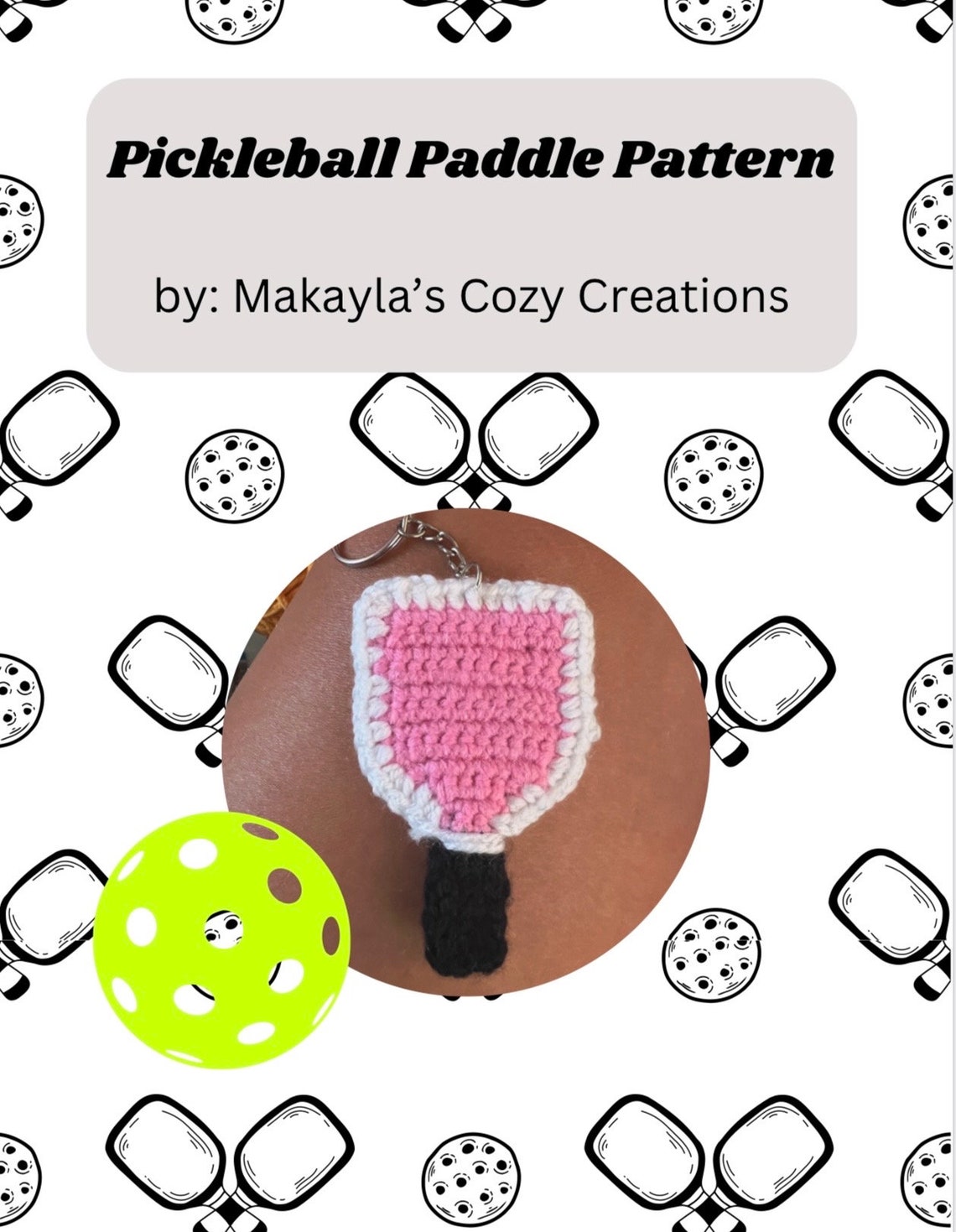 Pickleball Paddle Pattern - Etsy