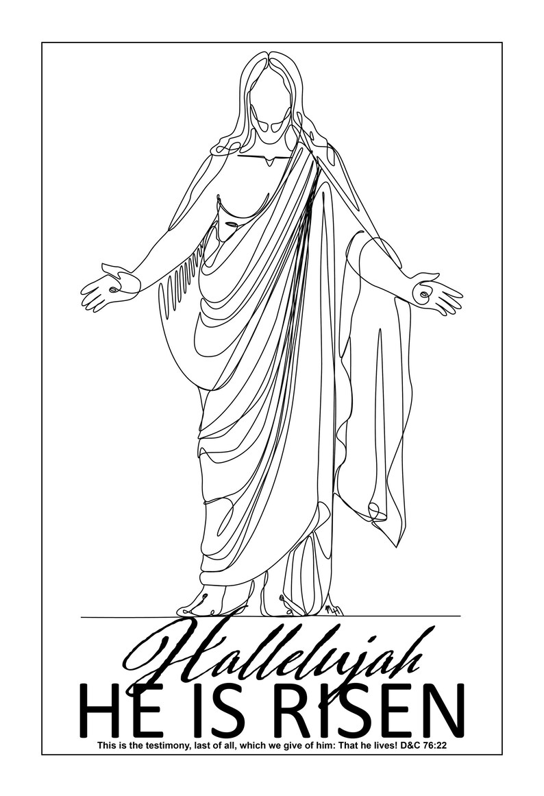 He is Risen Printable | Jesus Christ Poster | Easter Poster Art | LDS ...