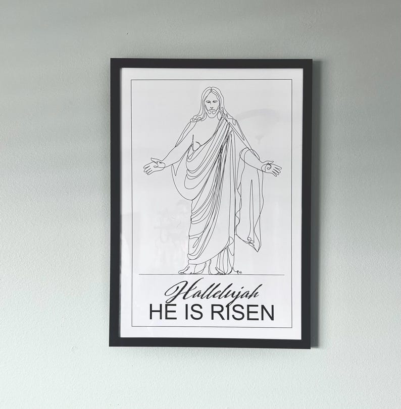 He is Risen Printable | Jesus Christ Poster | Easter Poster Art | LDS ...