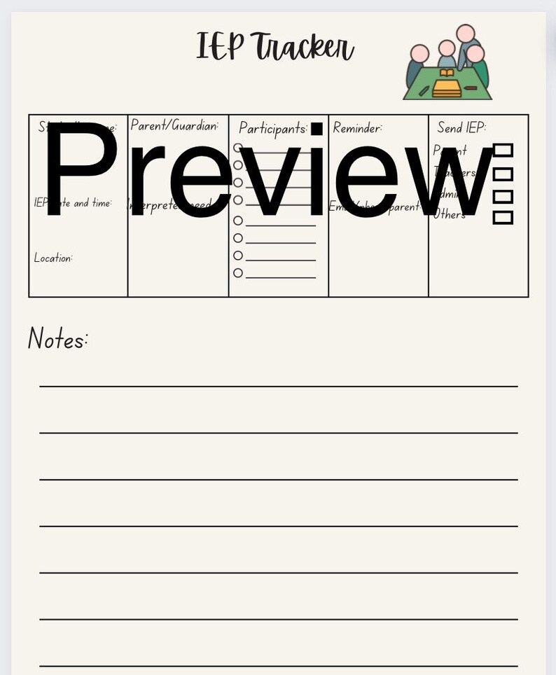 IEP Tracker - Etsy