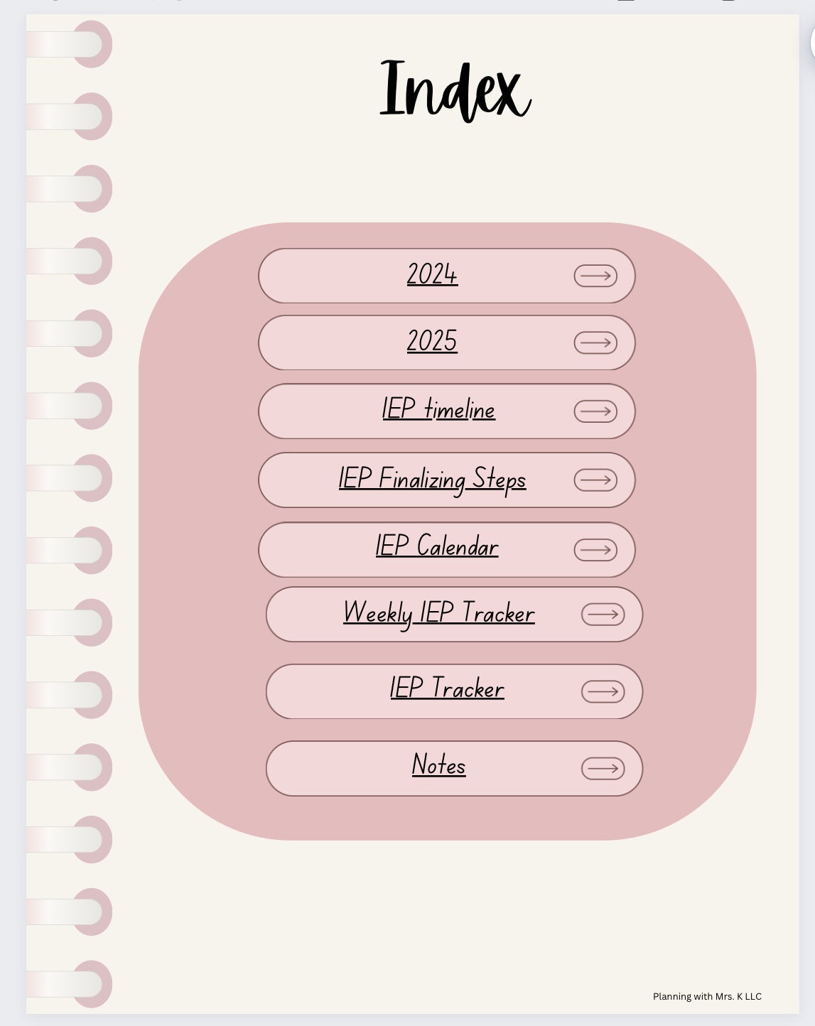 IEP Planner 2024-2025 - Etsy