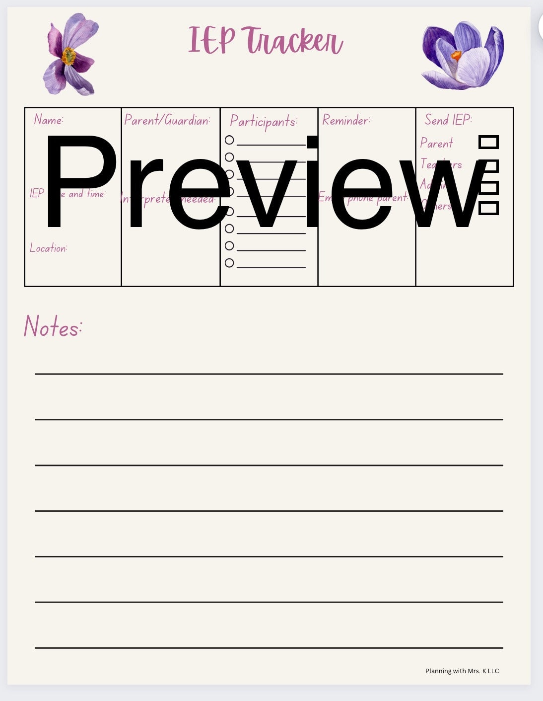 IEP Planner 2024-2025 - Etsy