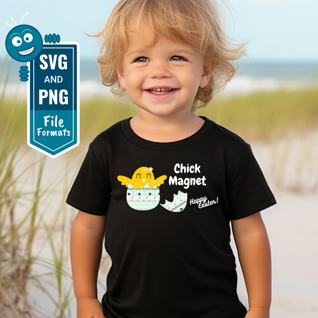 Chick Magnet SVG and PNG Digital Download, Boys Easter Design, Easter ...