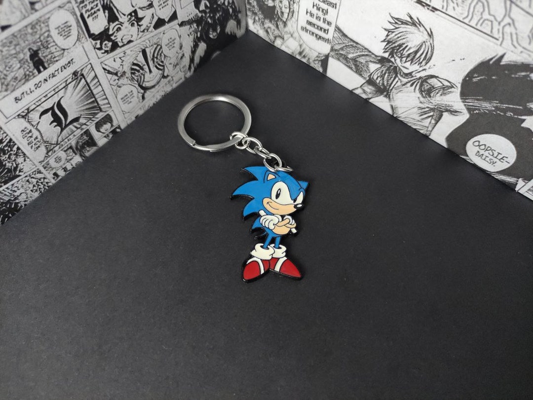 Sonic Keychain Video Game Jewelry Anime Fan Gift Cosplay Sonic the ...