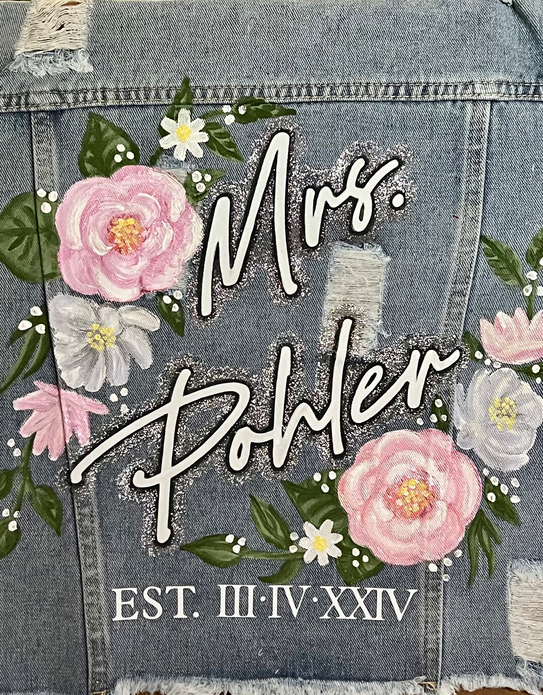 Custom Bridal Jean Jacket - Etsy