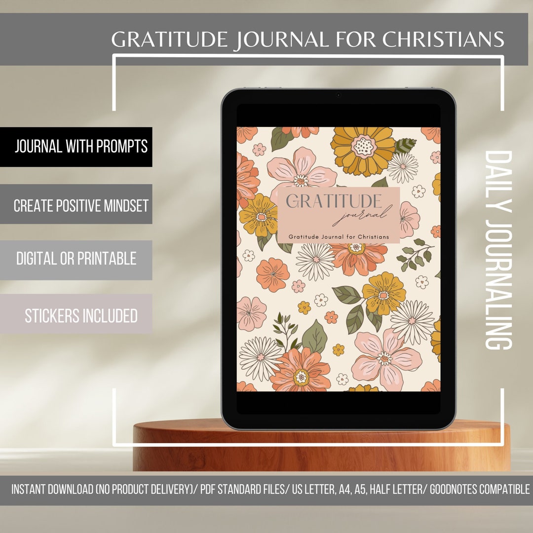 2025 Gratitude Journal for Christians With Prompts, Journaling ...