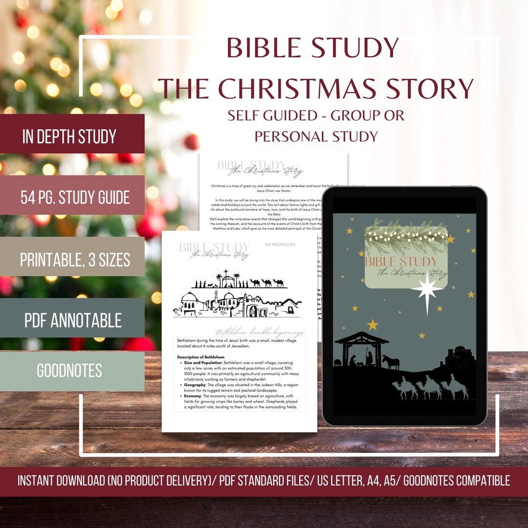 NEW Christmas Bible Study, Printable, Nativity, Christ's Birth, Jesus ...
