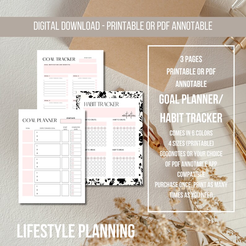 Goal Planner and Habit Tracker, Goal Planning, Habit Creating, Habit ...