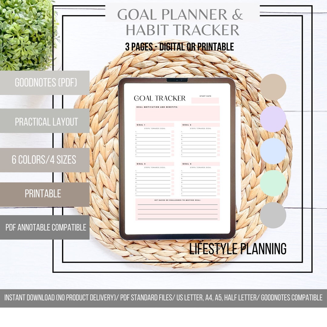 Goal Planner and Habit Tracker, Goal Planning, Habit Creating, Habit ...