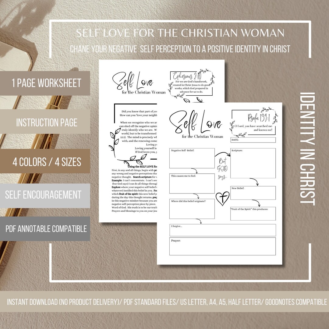 Identity in Christ - Self Love, Bible Study, Renew Your Mind, Positive ...