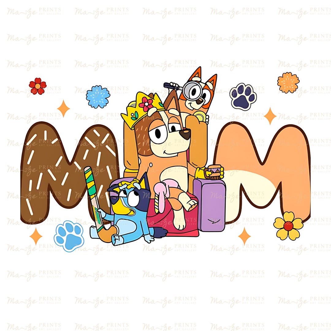 Bluey Mom, Bluey Chili Mama Digital File, Bluey Mama Rock Tour Merch ...